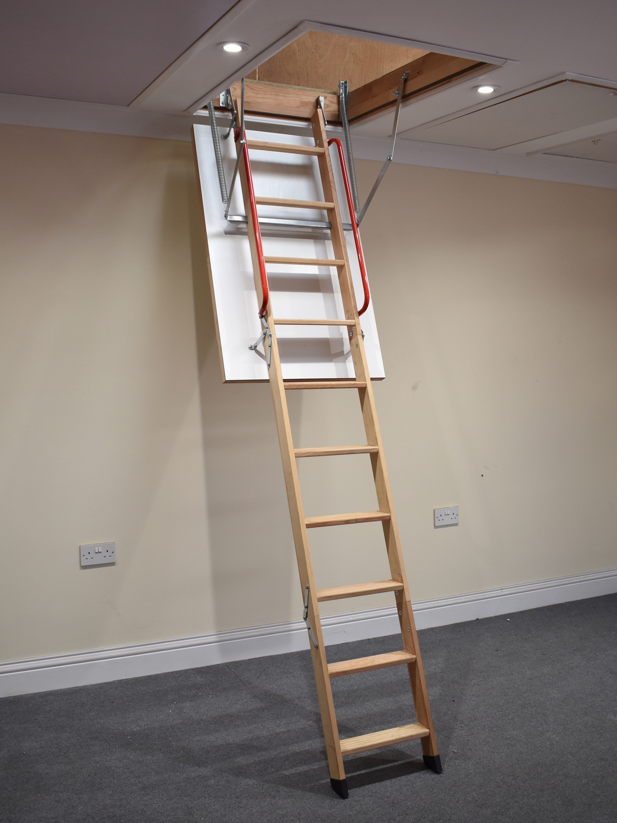 Wooden Loft Ladder Ladders - Multiple Sizes - Hand Rails - Deep Treads ...