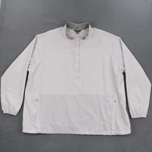 Eddie Bauer UPF Guide 1/4-Snap Shirt Womens Size 2XL Chalk Polyester ...