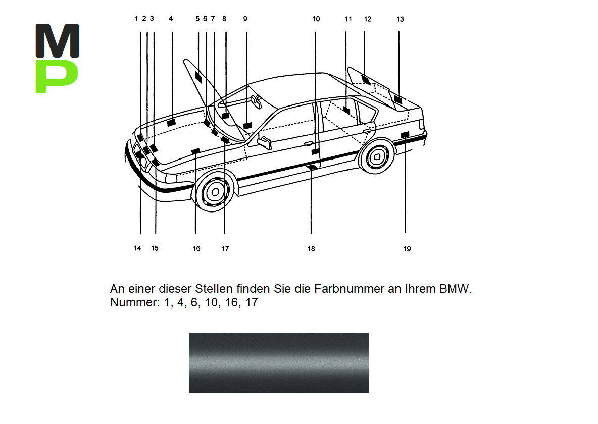 Lackstift Set geeignet für BMW, Farbnummer: C2Y Blue Stone Metallic ...