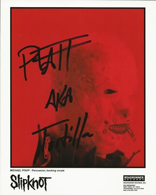 Tortilla Man of Slipknot REAL hand SIGNED 8x10" Photo #2 COA Michael ...