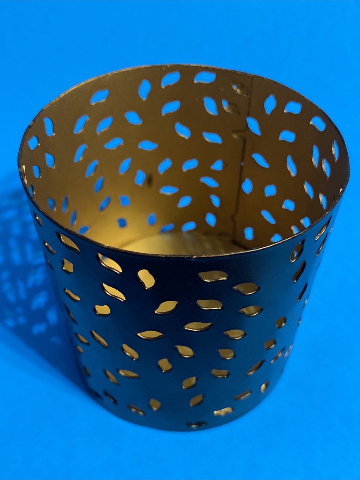 YANKEE CANDLE WoodWick Petite METAL Candle Holder Glowing Leaf 3in X 4 ...