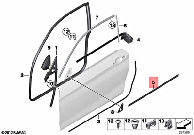 Genuine BMW M2 F21 F22 F23 Channel Sealingoutsidedoor Front Left ...