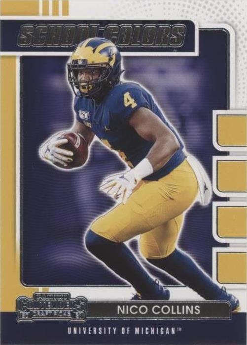 2021 Panini Contenders Draft Picks - School Colors Nico Collins #28 (RC ...