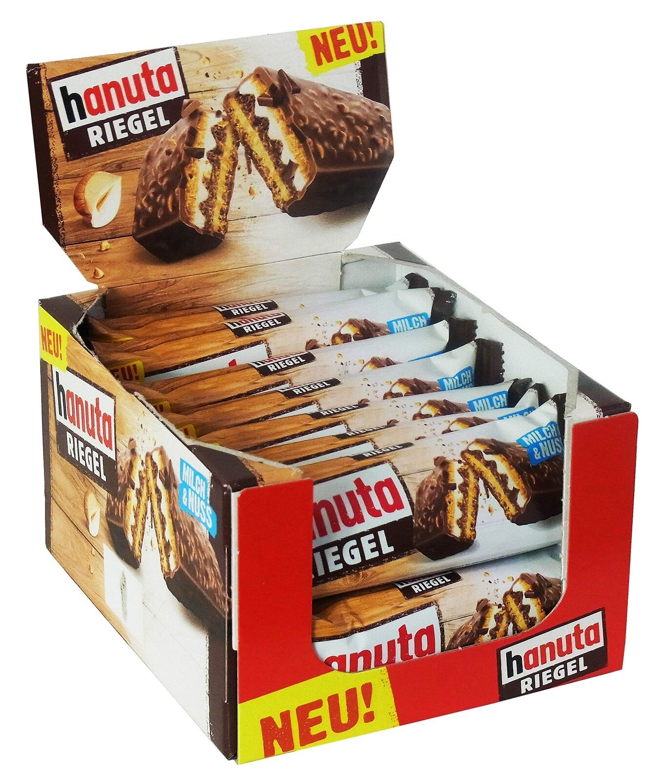 14 x Ferrero Hanuta Cocoa Cream Roasted Hazelnuts In Wafer 34.5g (Box ...