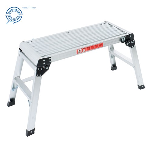 330lbs Aluminum Work Platform Ladder Drywall Folding Step Stool Non ...
