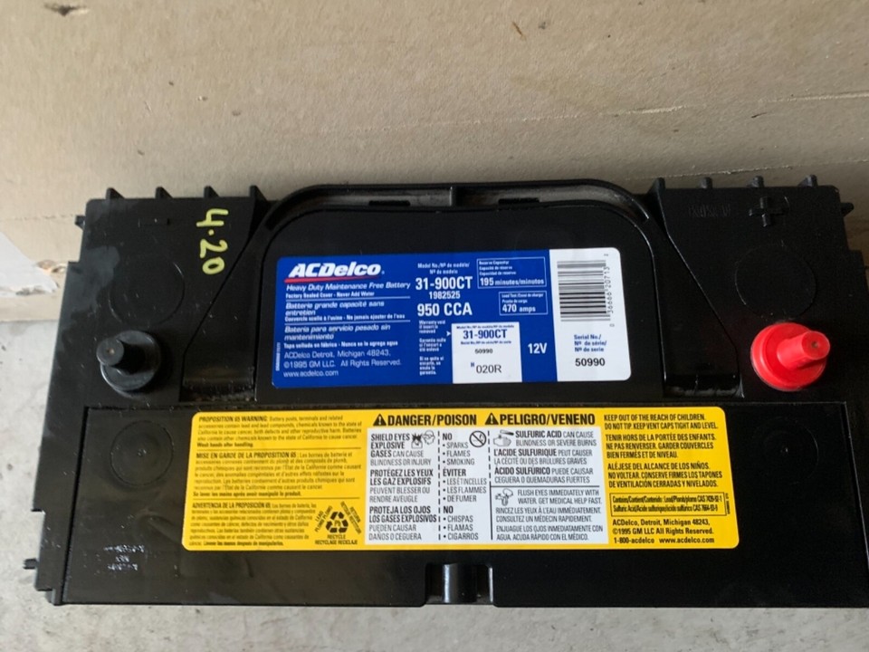 AC Delco Group 31 Battery 31-900CT 950CCA | eBay