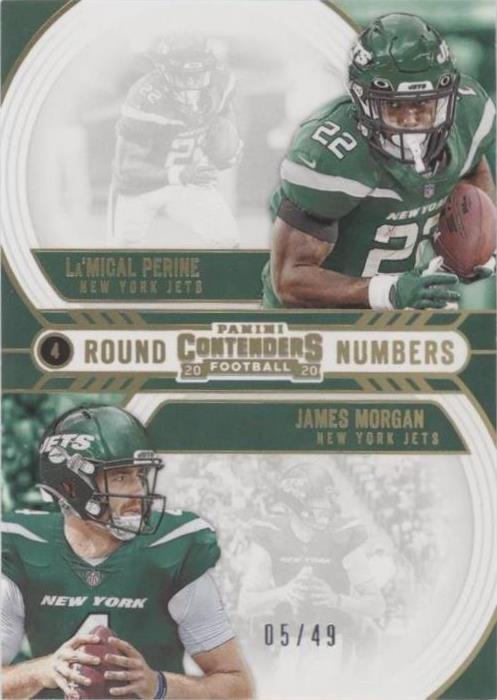 2020 Panini Contenders - Round Numbers La'Mical Perine, James Morgan # ...