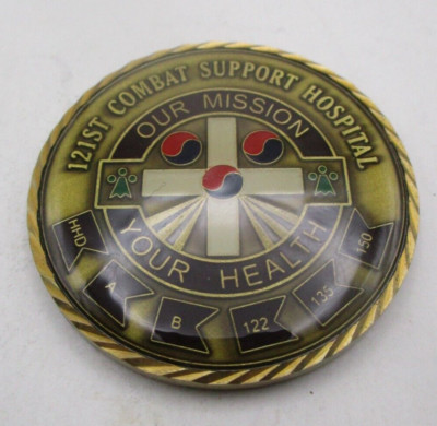 US Army 121st Combat Support Hospital KOREA ROK CSM Challenge Coin | eBay