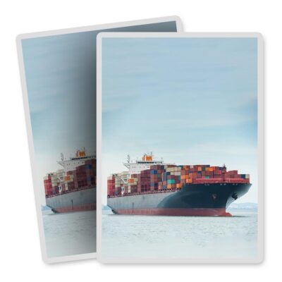2x Vertical Vinyl Stickers Cargo Ship Transportation Boat Logistics ...