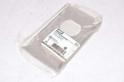 NEW Hubbell Wiring 1-Gang Duplex Wall Plate 302/304 Stainless Steel SS8 ...