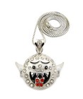 NEW BOO GHOST PENDANT &2mm/24" BOX CHAIN HIP HOP NECKLACE - MSP277BX | eBay