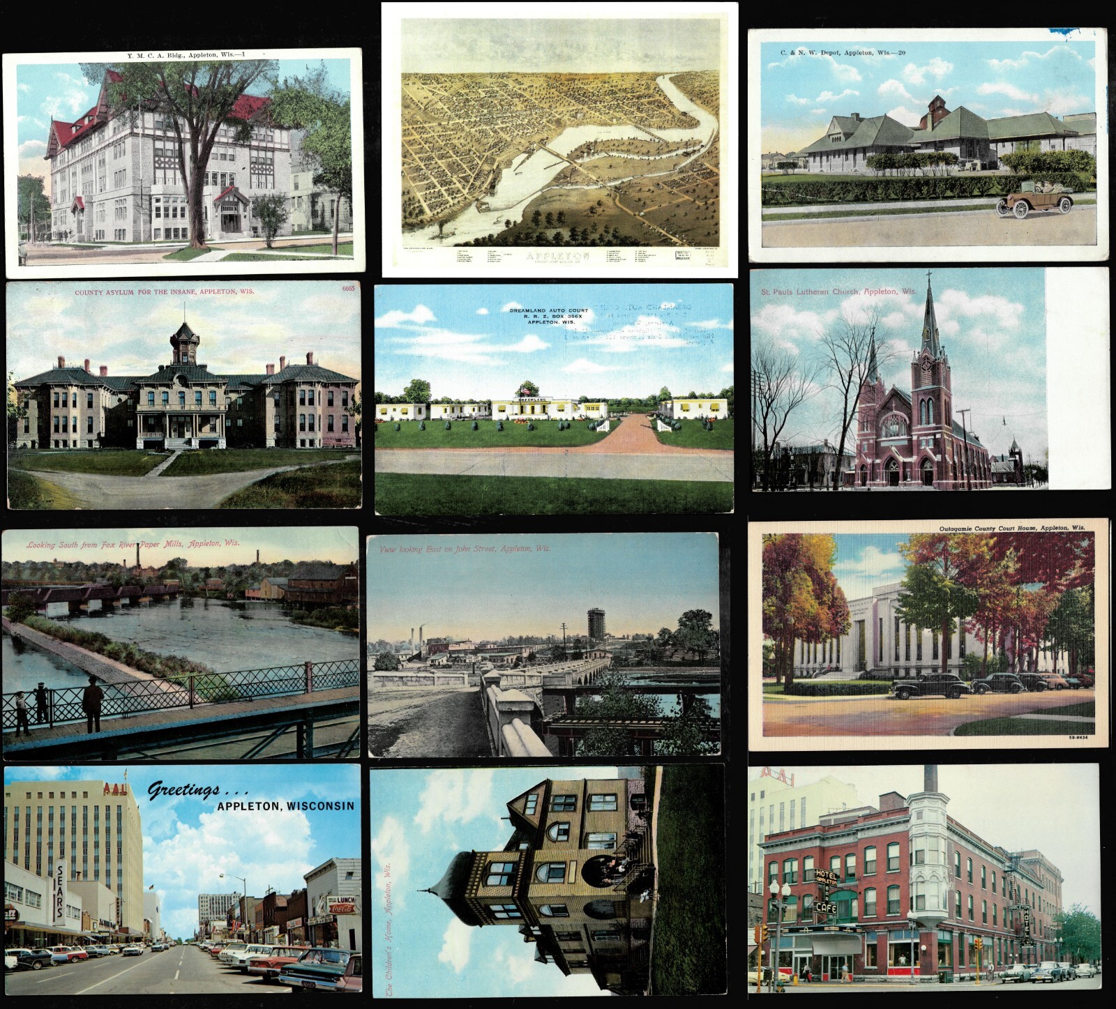 Lot of 12 Antique Post Cards, Appleton WI – Unposted (P-07) | eBay