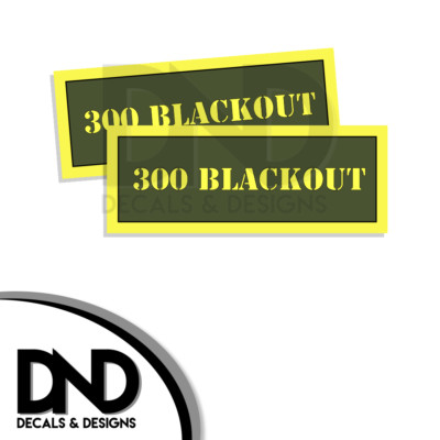 300 Blackout Ammo Can Decal Gun Ammunition Box Firearm Gloss Sticker AG ...
