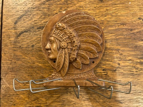 native american indigenous tie rack figure figurine indian necktie belt ...