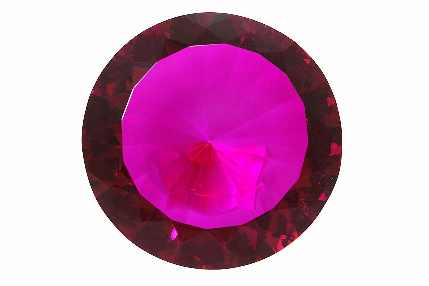 120 mm Magenta Diamond Shaped Crystal Jewel Paperweight by Tripact | eBay