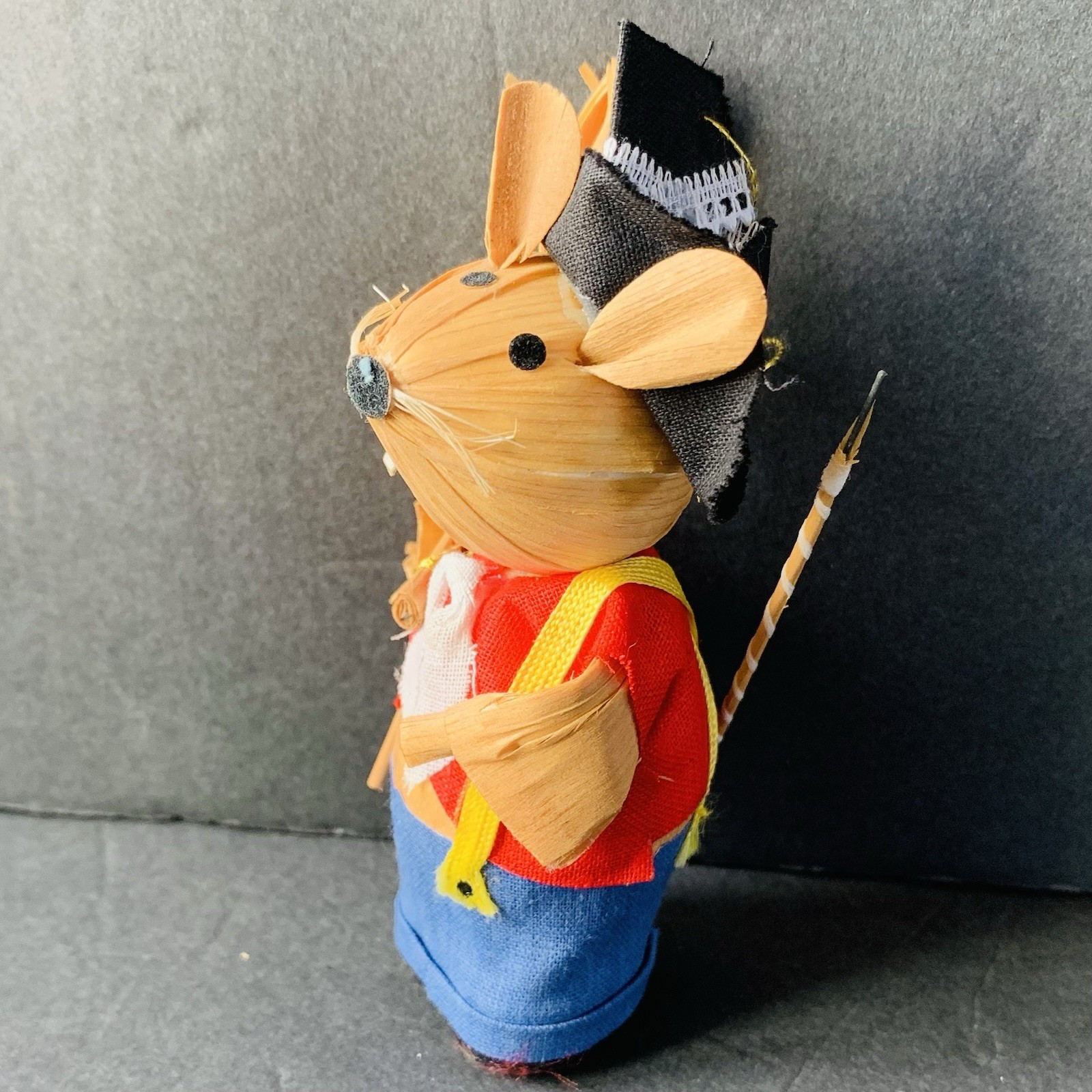 Vintage Corn Husk Mouse Buck Teeth Hat Patriot Rat Mice Christmas ...