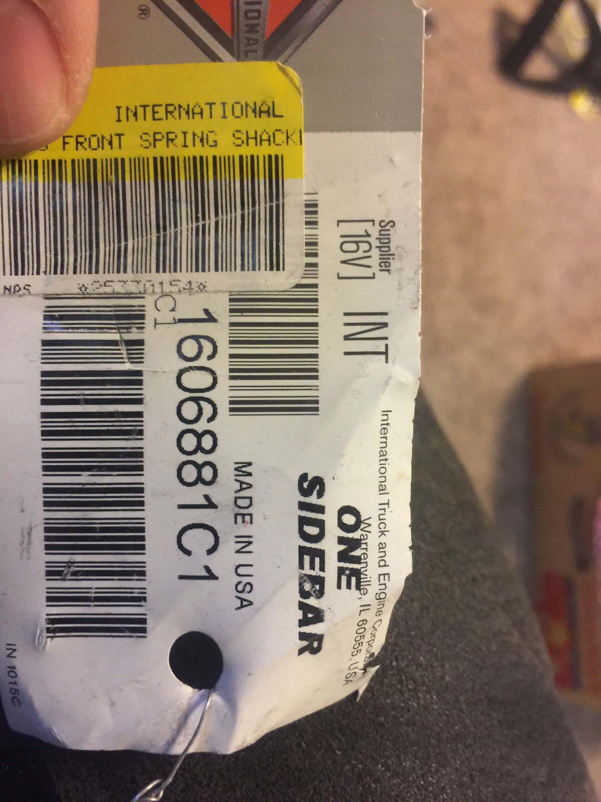 International Navistar Shackle 1606881C1 Front Spring for sale online ...