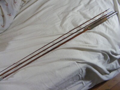 Vintage 8.5' Split Bamboo Fly Rod Handmade? Cork Handle | eBay
