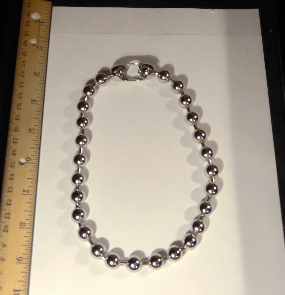 12mm Ball Chain Necklace Choker 14" ~ NPS Steel Beads 1/2" Chunky Biker ...