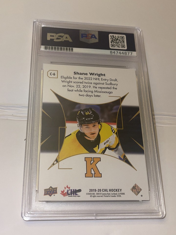 Shane Wright Autograph Signed 2020 Upper Deck Kingston Rookie Card PSA ...