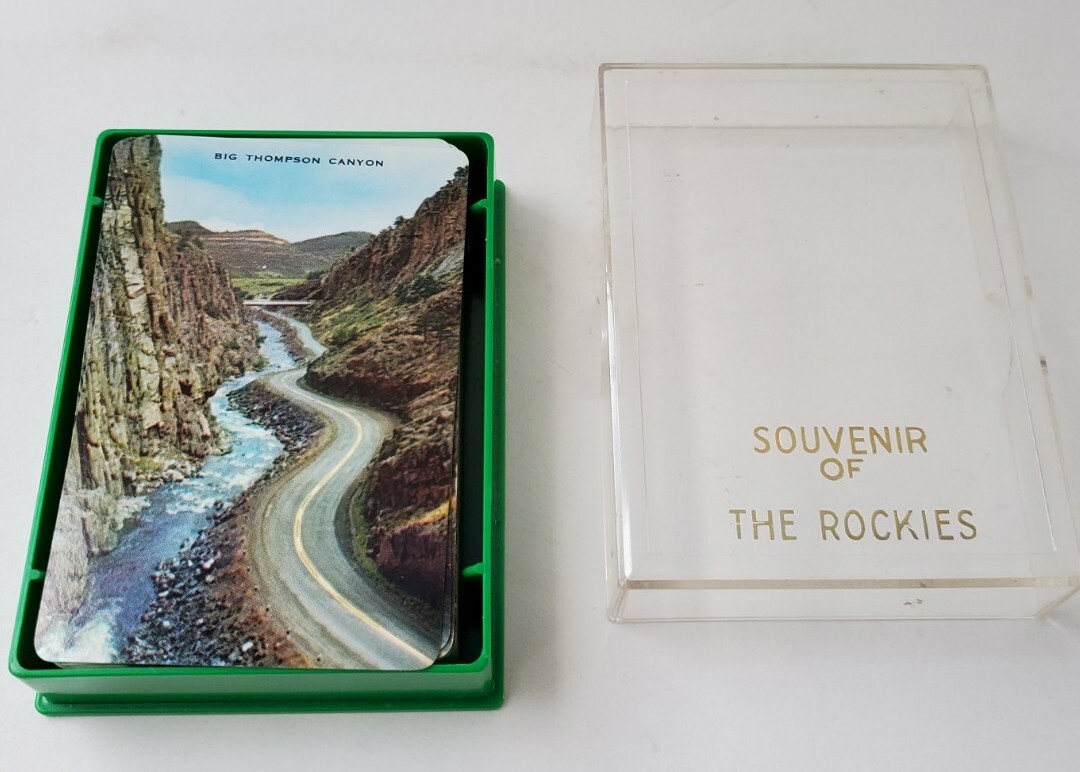 Vtg Souvenir Of The Rockies Playing Cards Deck Big Thompson Canyon ...