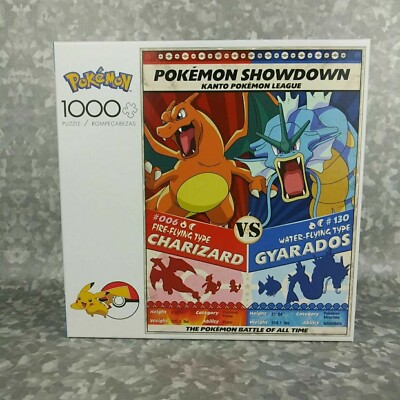 Pokemon Jigsaw Puzzle Charizard vs. Gyarados 1000 Piece Kanto League ...