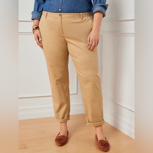 Talbots RELAXED CHINOS Khaki Pants Size 24W | eBay