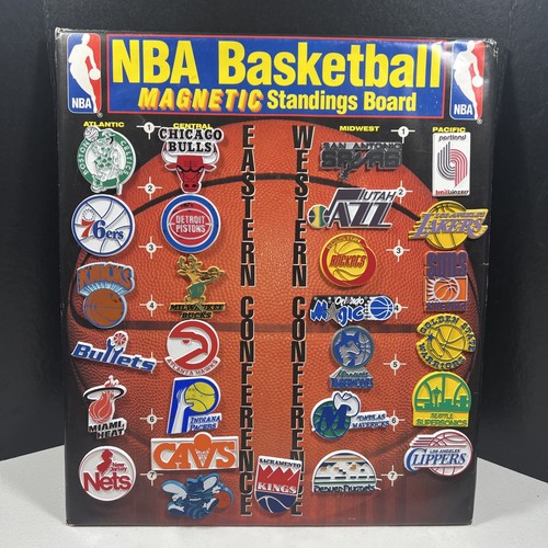 RARE Vintage 1988-91 NBA Basketball Magnetic Team Standing Board 27 ...