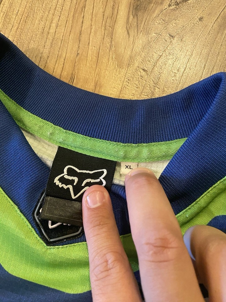 Vtg Fox Racing Motocross MX Jersey Mens Green Blue 90s Y2K Motorcycle Riding XL | eBay