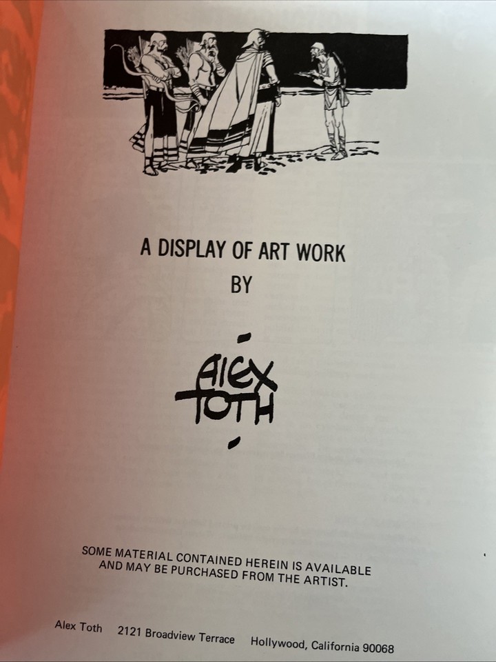 ALEX TOTH The Art Of Alex Toth 1977 Sketch Book Monograph Fanzine | eBay