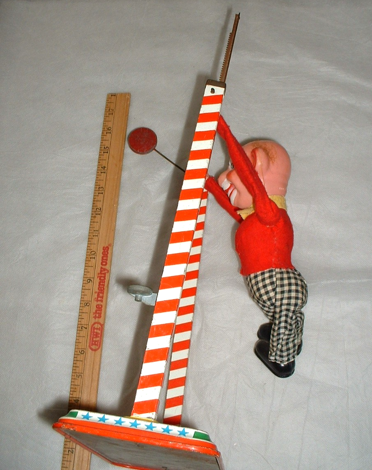 Vintage “TOE-JOE” Trapeze Clown Toy – Mid-Century Circus Display ...