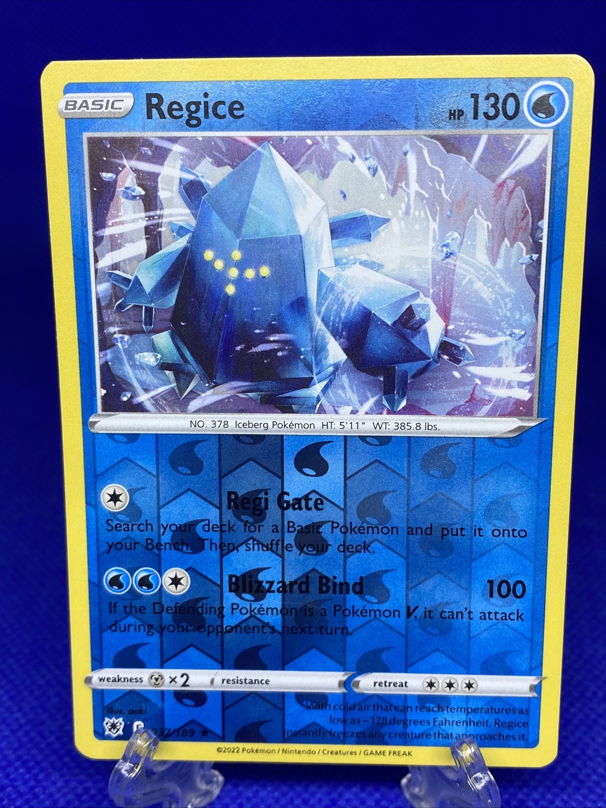 Regice 37/189 Astral Radiance Reverse Holo Rare Pokemon Card Pokémon ...