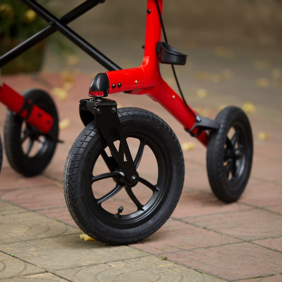 Rollator Walker with Pneumatic Tires Outdoor All Terrain Rollator ...