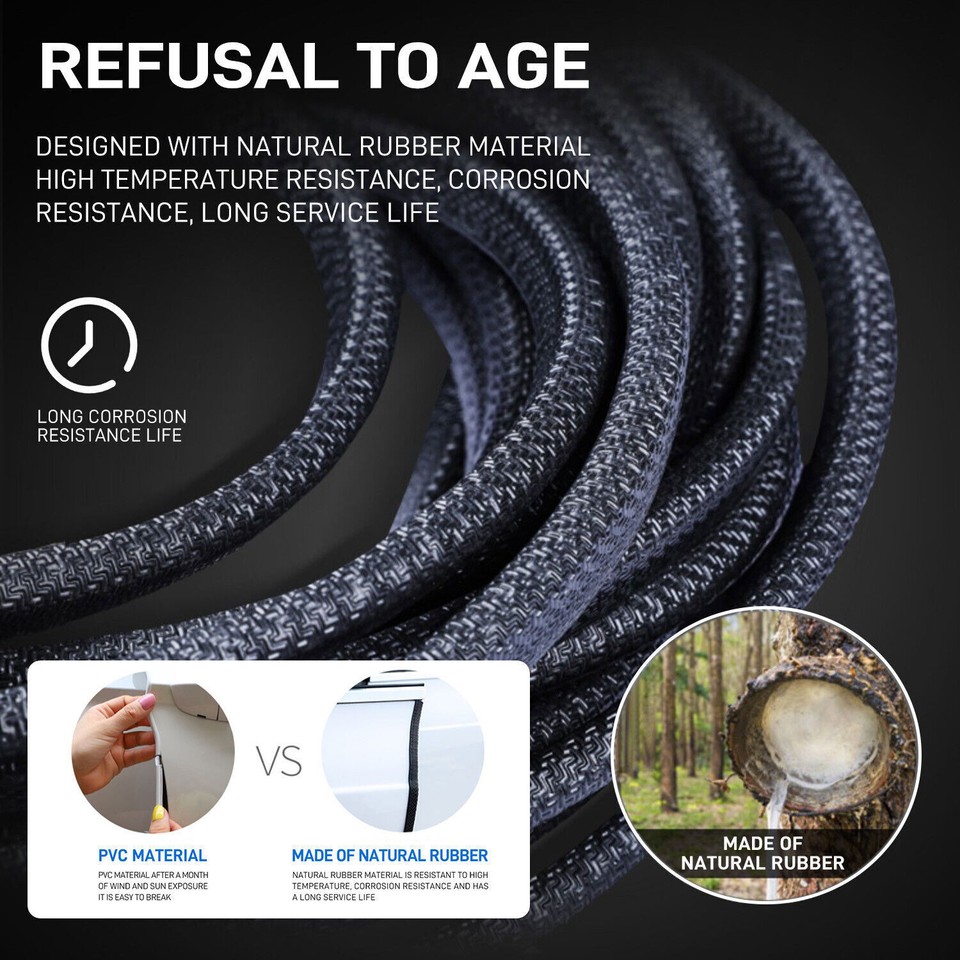 65ft U-Shape Car Door Edge Guard Molding Trim Rubber Edge Strip Seal ...