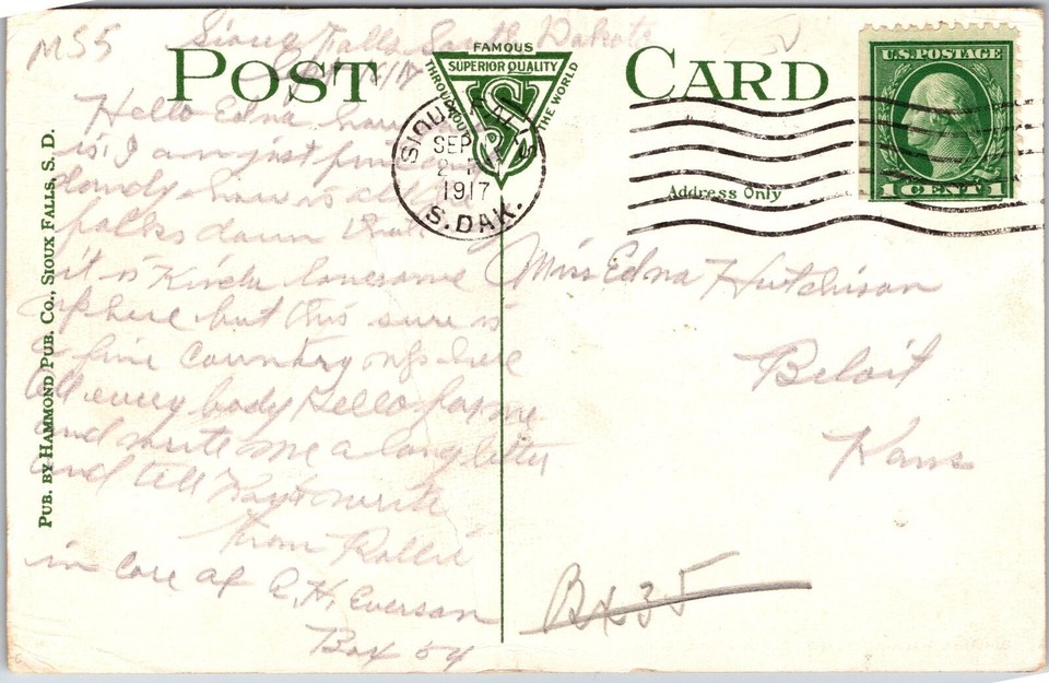 1917 Morrell Packing Plant Sioux Falls South Dakota SD Posted Postcard ...