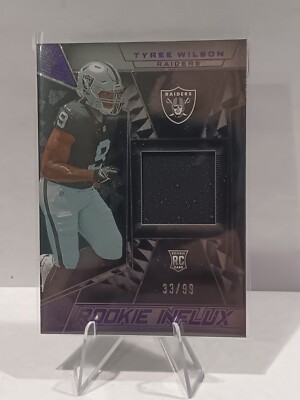 2023 Panini Black Football Influx Tyree Wilson /99 Patch Purple RC ...