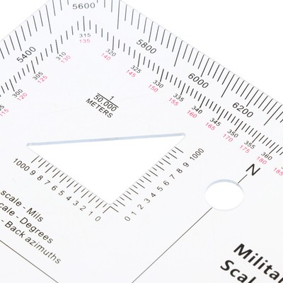 5"x5" Coordinate Scale Protractor GTA Topographic Map Scale for Map ...