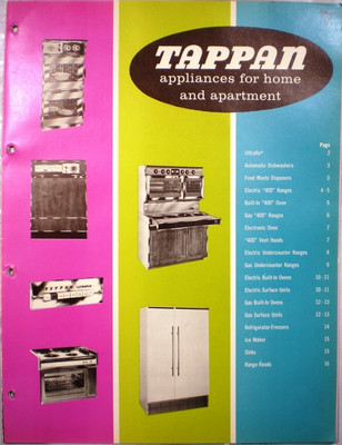 TAPPAN Appliances Catalog RETRO Kitchen Range Oven Refrigerator ...