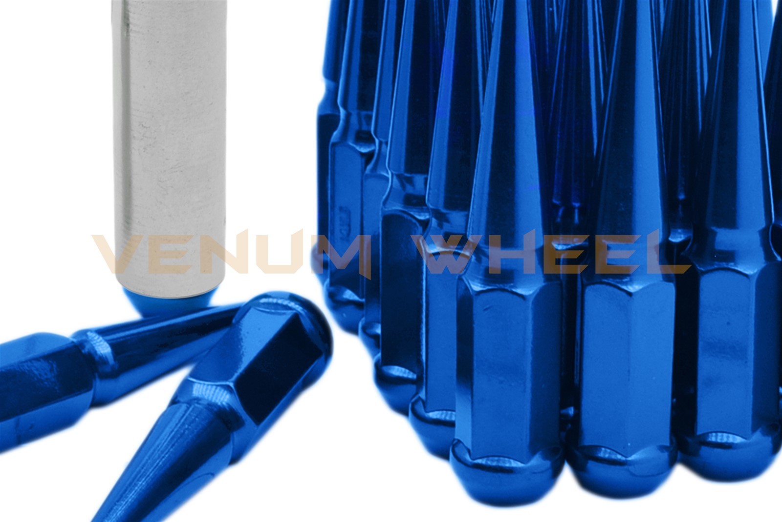 Blue Spike Lug Nuts M12x1.5 With Key Fits 5 Lug Toyota Tacoma RAV-4 ...