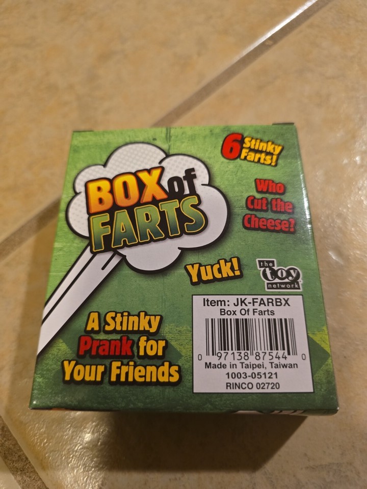 Box Of Farts Gag Prank Novelty 6 Bags Of Farts Per Box Joke Stink Bomb ...