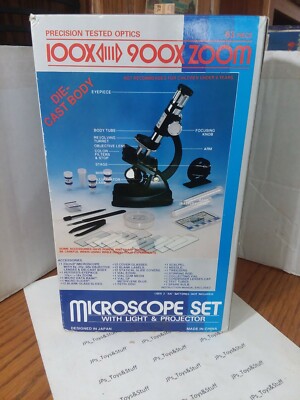 Vintage Microscope Set 63 Pieces 100x-900x Zoom | eBay