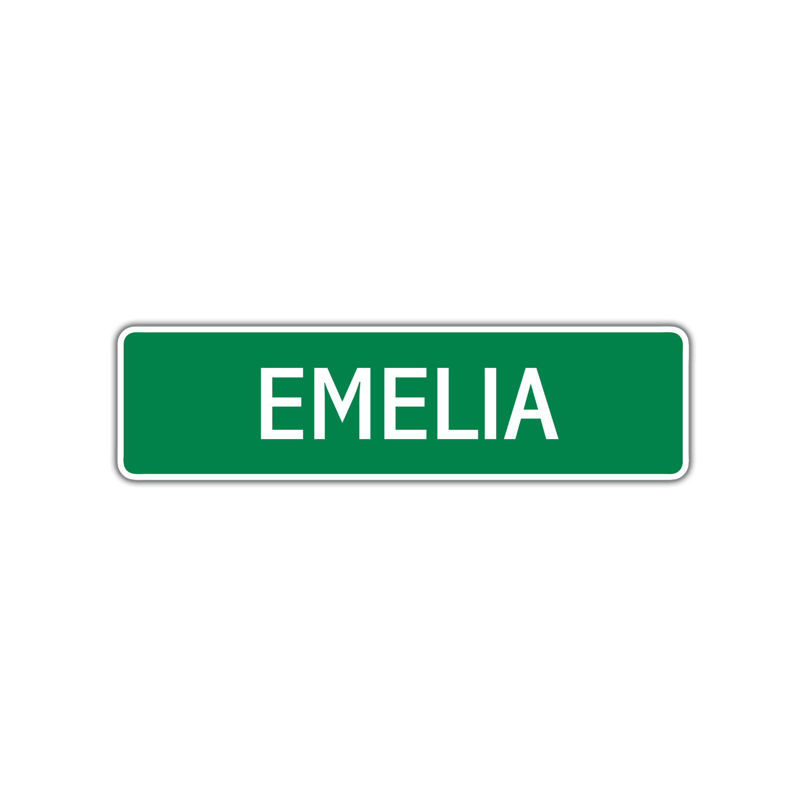 Emelia Girls Name Letter Printed Label Art Decor Novelty Aluminum Metal ...