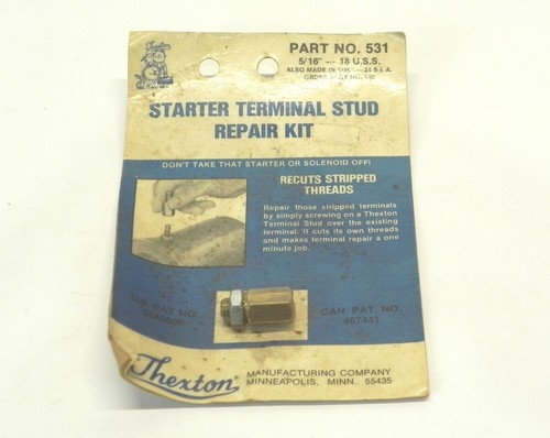 THEXTON STARTER TERMINAL STUD REPAIR KIT PART NO. #531 5/16" 18 U.S.S ...