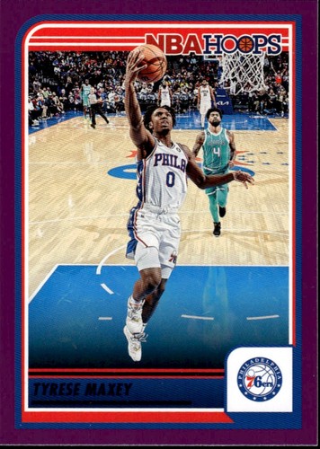 2023-24 Hoops Purple #66 Tyrese Maxey Philadelphia 76ers | eBay