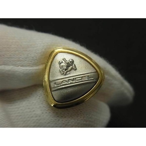 Lancel Tie Pin Cufflinks 2-Piece Set Business Men'S Silver Gold De9742 ...