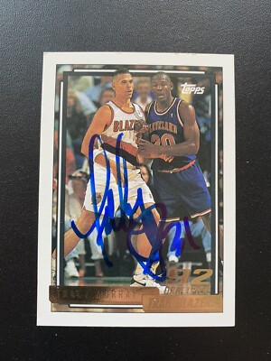 Tracy Murray Signed 1992-93 Topps Gold #279 Card Portland Trail Blazers ...