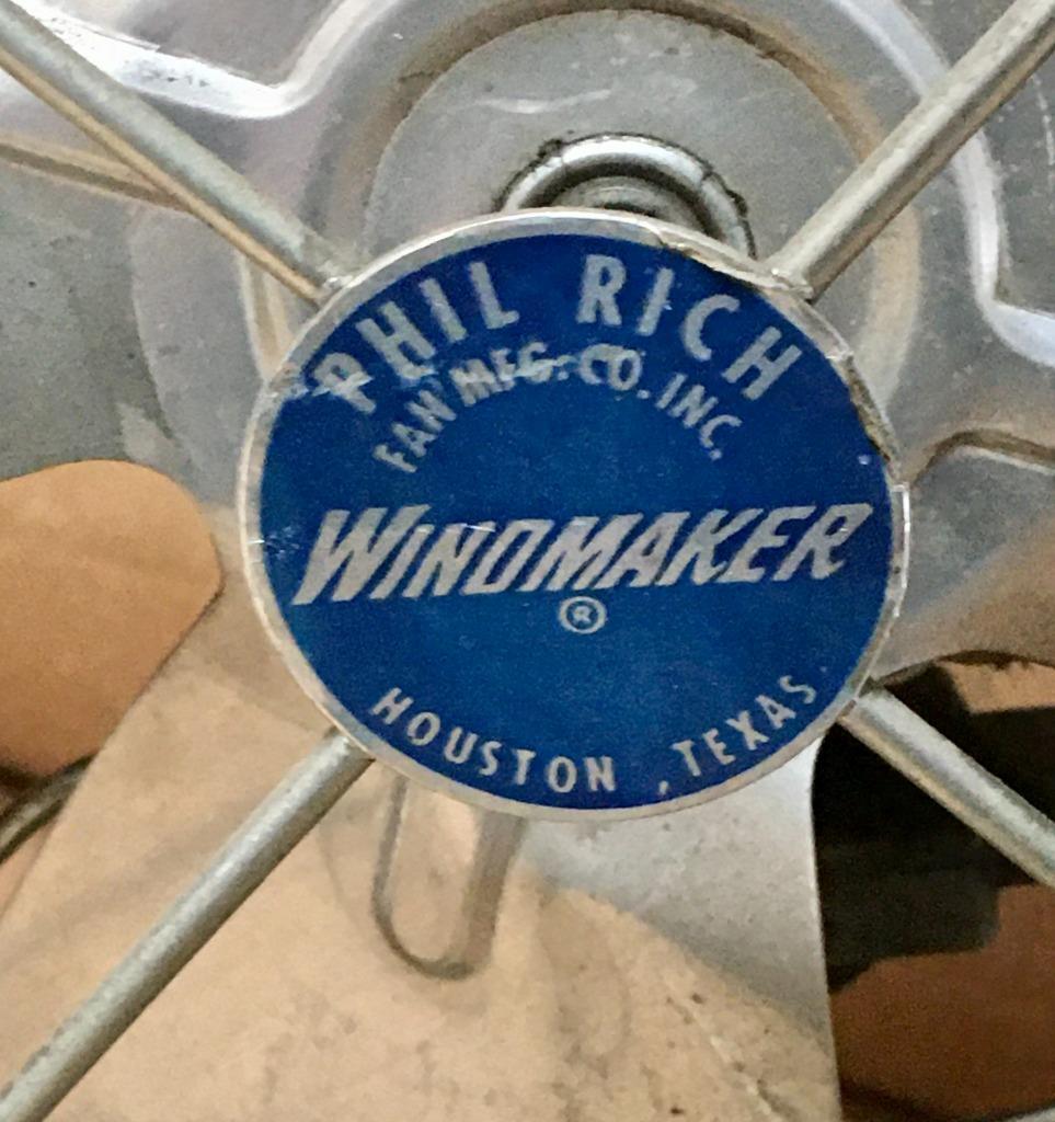 VINTAGE PHIL RICH WINDMAKER FAN ! H | eBay