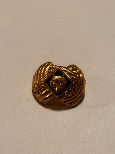 Vintage Cub Scouts BSA Wolf Head Neckerchief Slide Gold Tone USA Scout ...