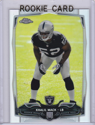 KHALIL MACK RC 2014 Topps Chrome REFRACTOR ROOKIE CARD Football OAKLAND ...