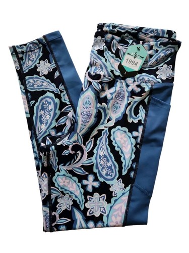 Lularoe Paisley Floral Large Brave Fitness Legging RISE L Workout Pants ...